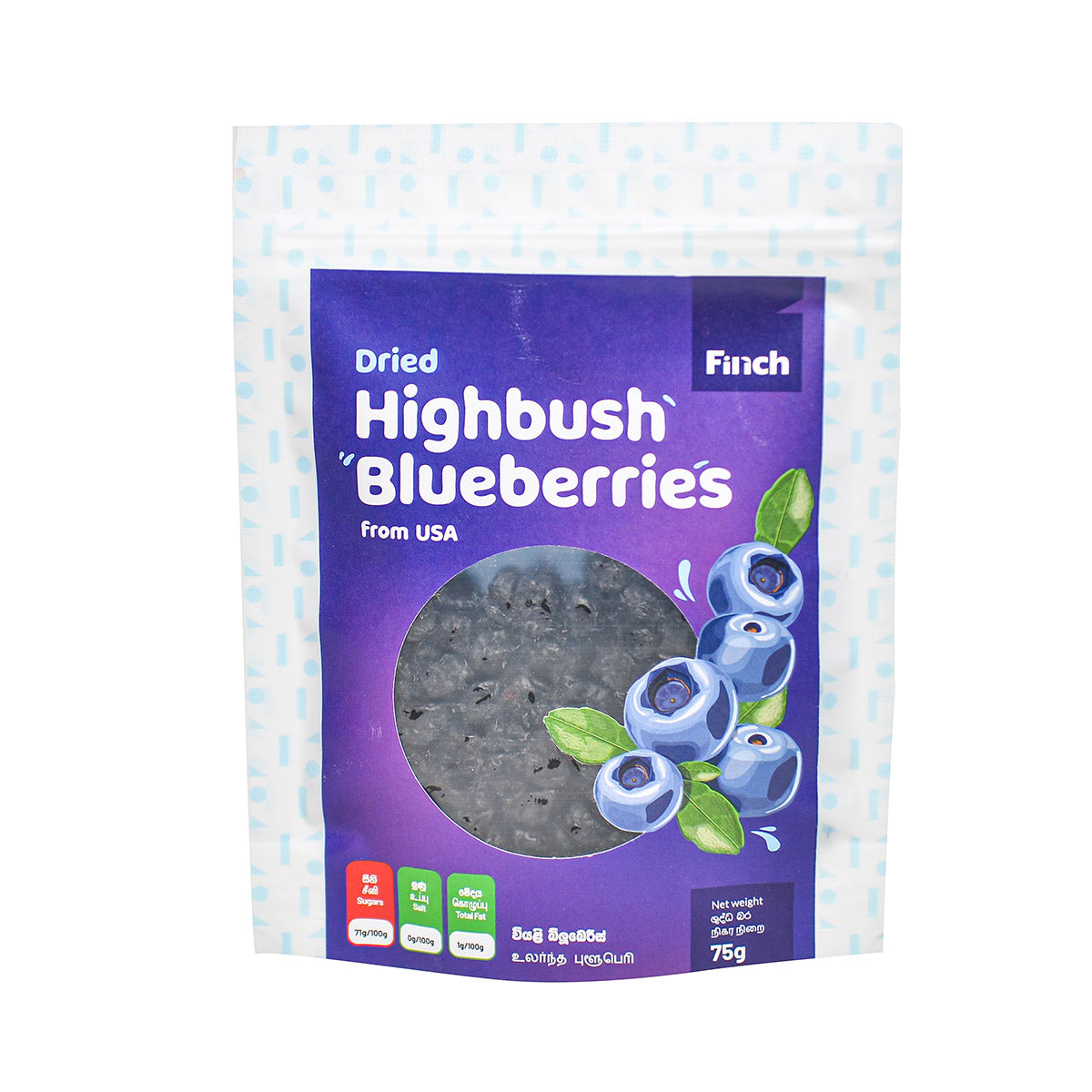 Dried Highbush Blueberries 75g - Finch – Luxe Colombo