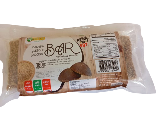 Cashew Sesome & Jaggery Bar 180g - Seneth – Luxe Colombo